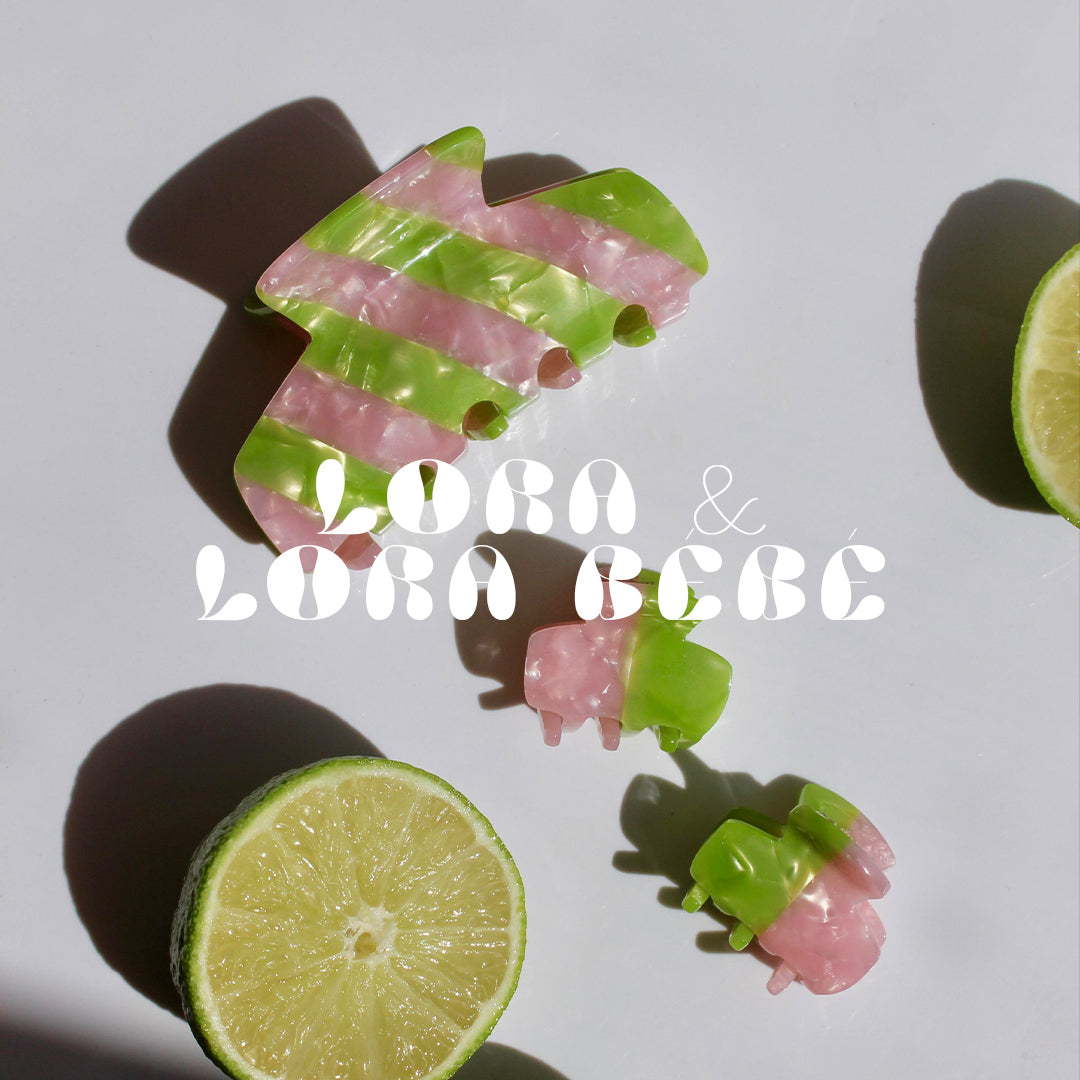 NEW GIRLS: LORA + LORA BÉBÉ IN PINK LIME – Tort Hairware